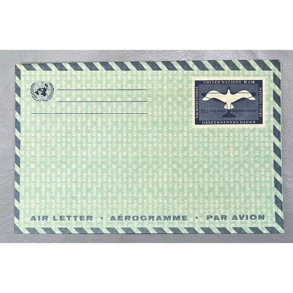 Office | Un Air Letter Envelope 11 Cents United Nations Collectible ...
